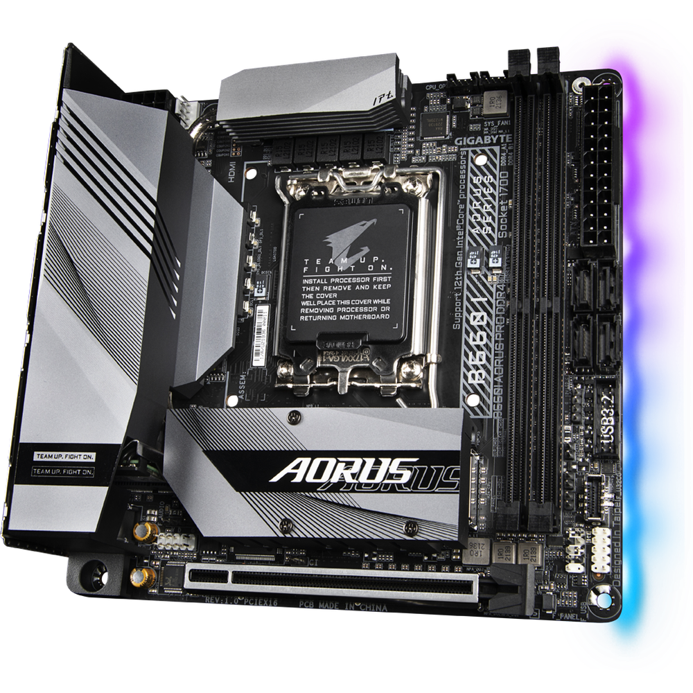 Материнская плата Gigabyte B660I AORUS Pro DDR4 B660 Socket-1700 2xDDR4, 4xSATA3, RAID, 1xM.2 ...