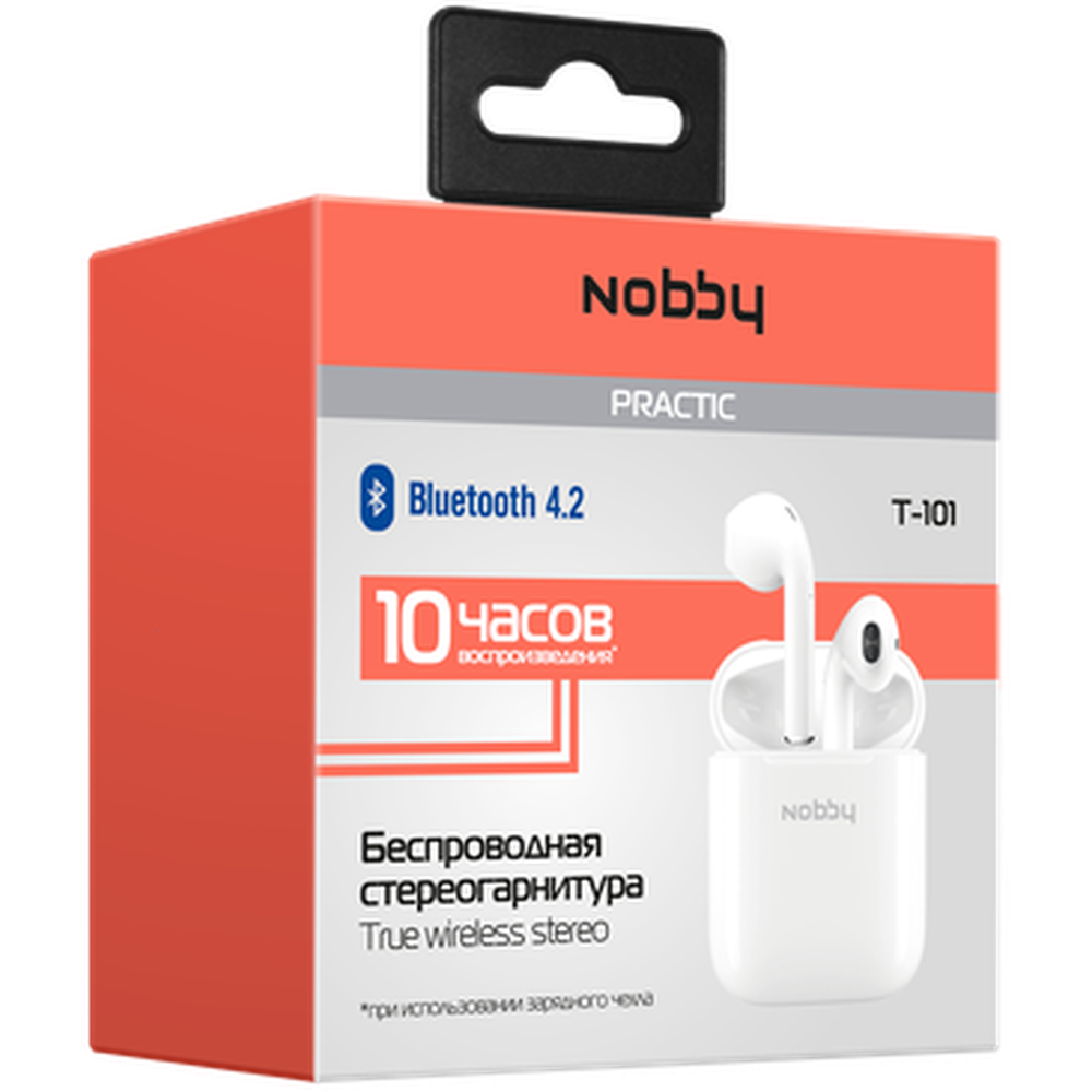 Bluetooth гарнитура Nobby Practic T-101 White