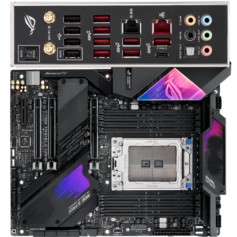 Материнская плата ASUS ROG Strix TRX40-E Gaming TRX40 Socket sTRX4 ...